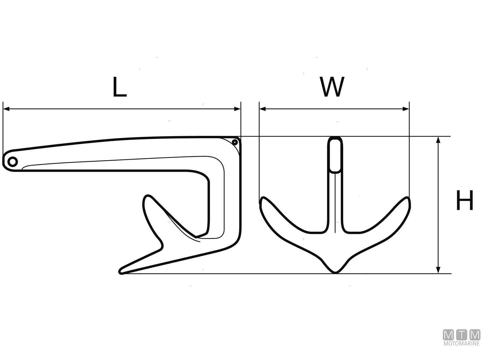Ancora Bruce B-Type in Acciaio Inox 10 Kg - Ancore in Acciaio Inox ...