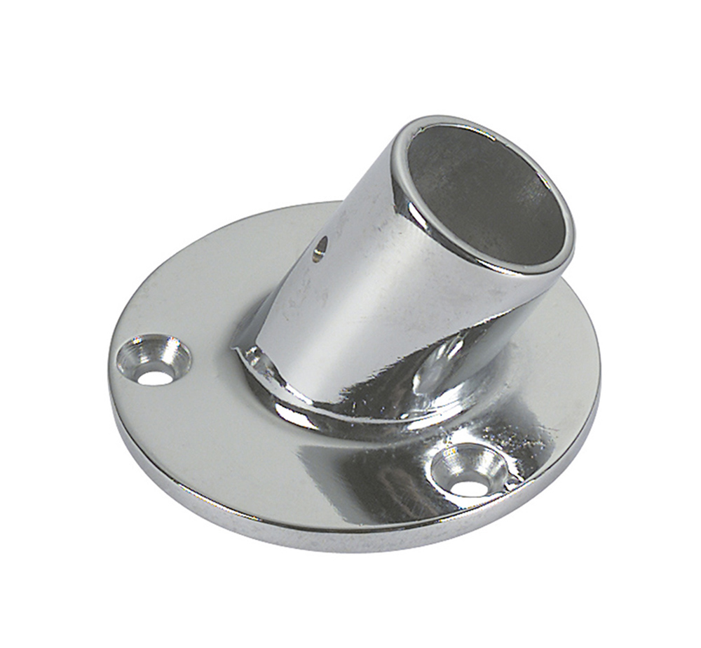 Base ottone 60° Ø mm.22 - Basi Supporti Tubi Pulpiti - MTO Nautica Store