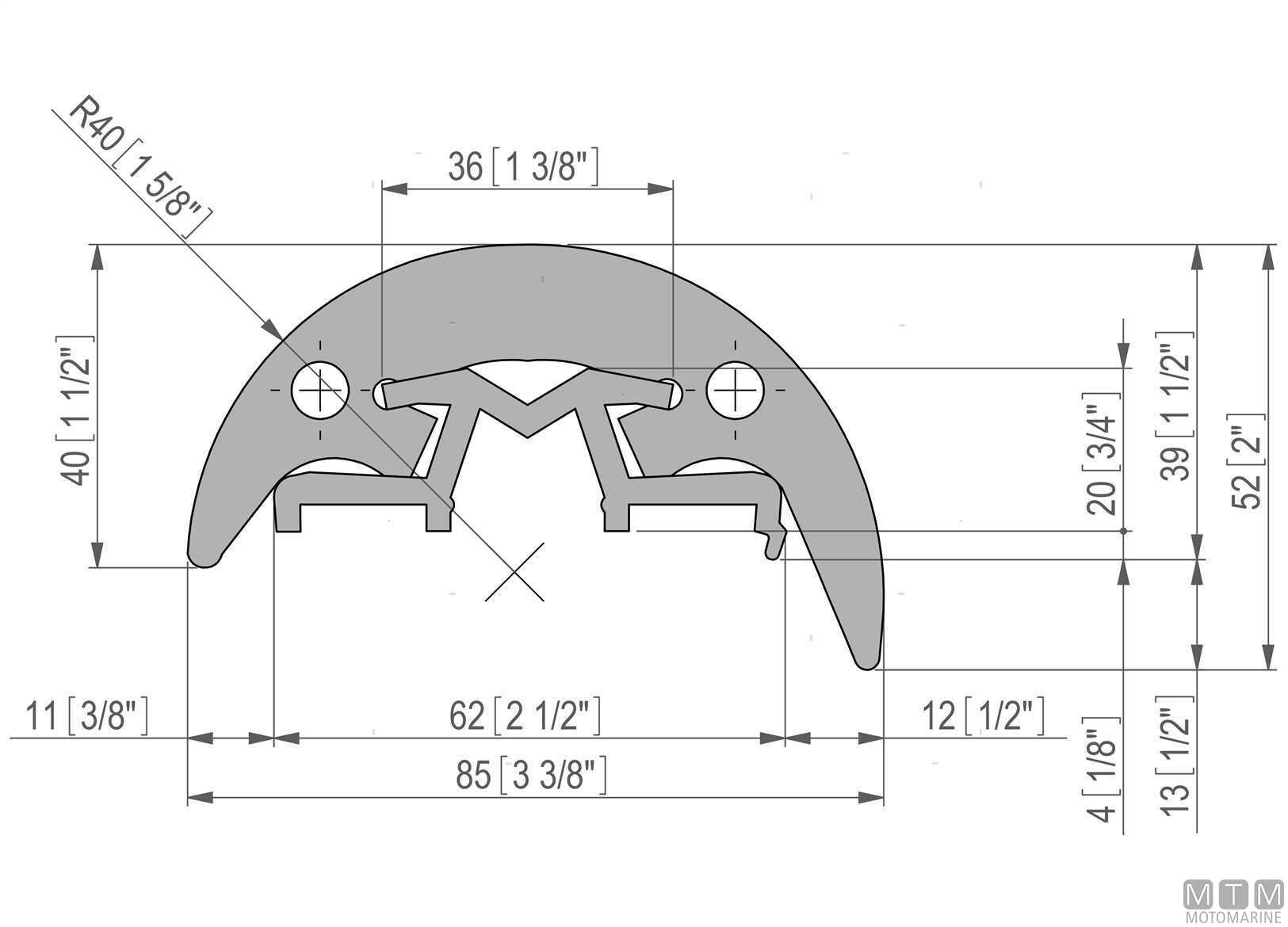 Giunto in PVC per Profilo Radial H30 Bianco - Profilo Radial Tessilmare ...