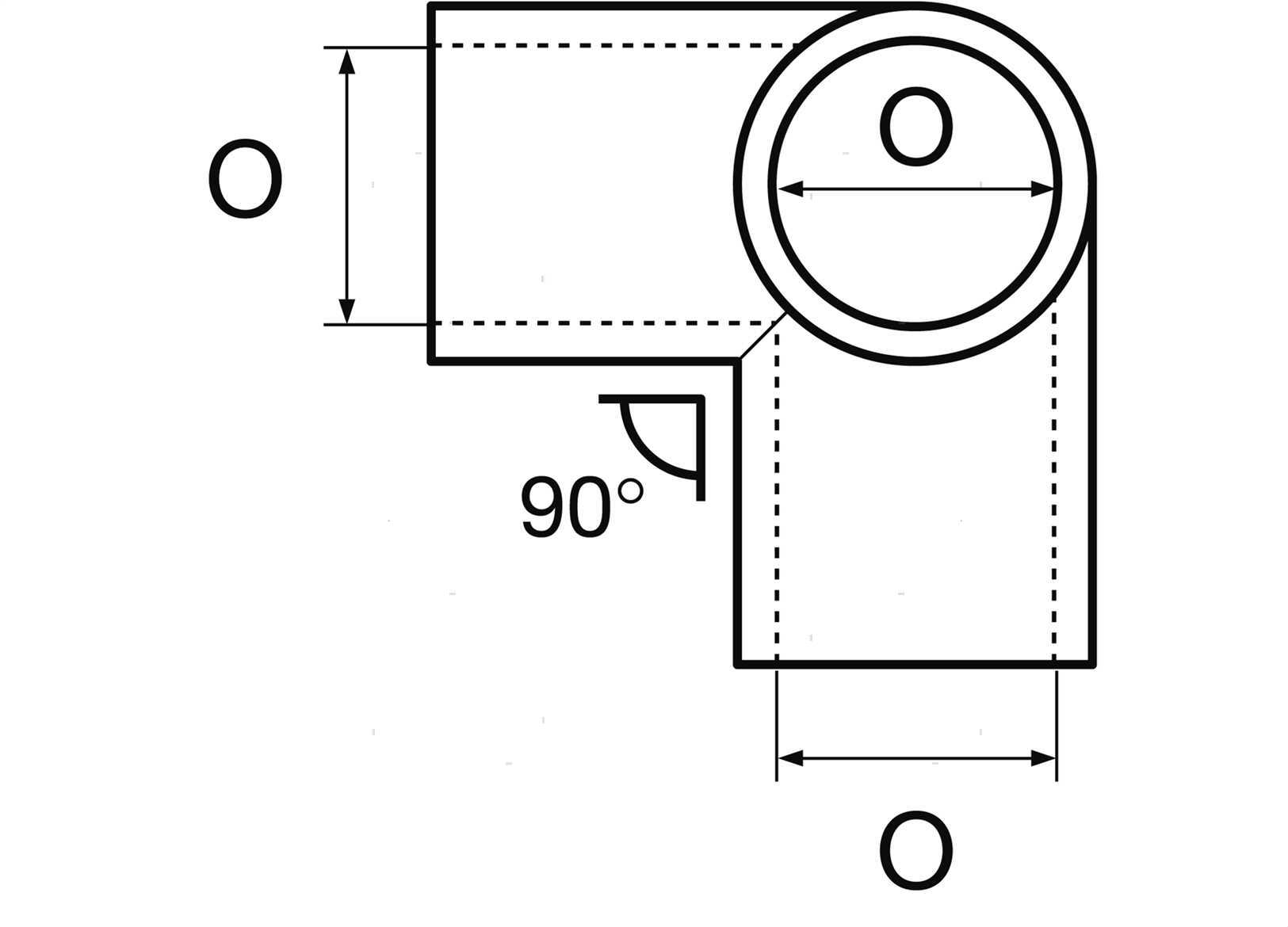 Giunto trivio d22mm inox - Giunti a snodo per ancora - MTO Nautica Store