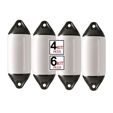 Parabordi Polyform F3 Kit 4/6 pezzi Bianco Testa Nera - Parabordi ...