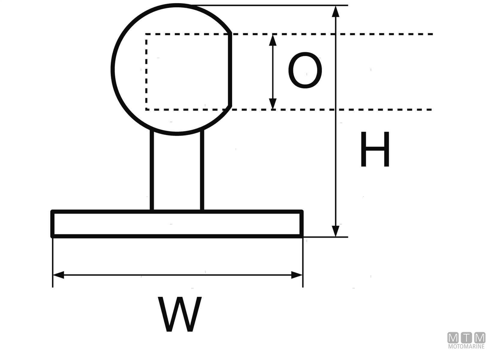 Supporto pass d25mm ocr - Passamani Tientibene - MTO Nautica Store