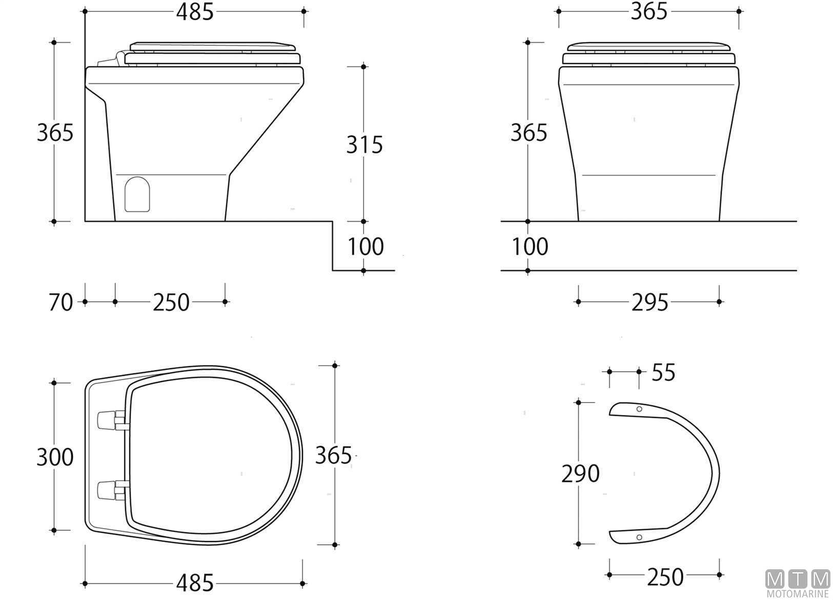 Toilet compass sft panel 24v - WC Elettrici - MTO Nautica Store