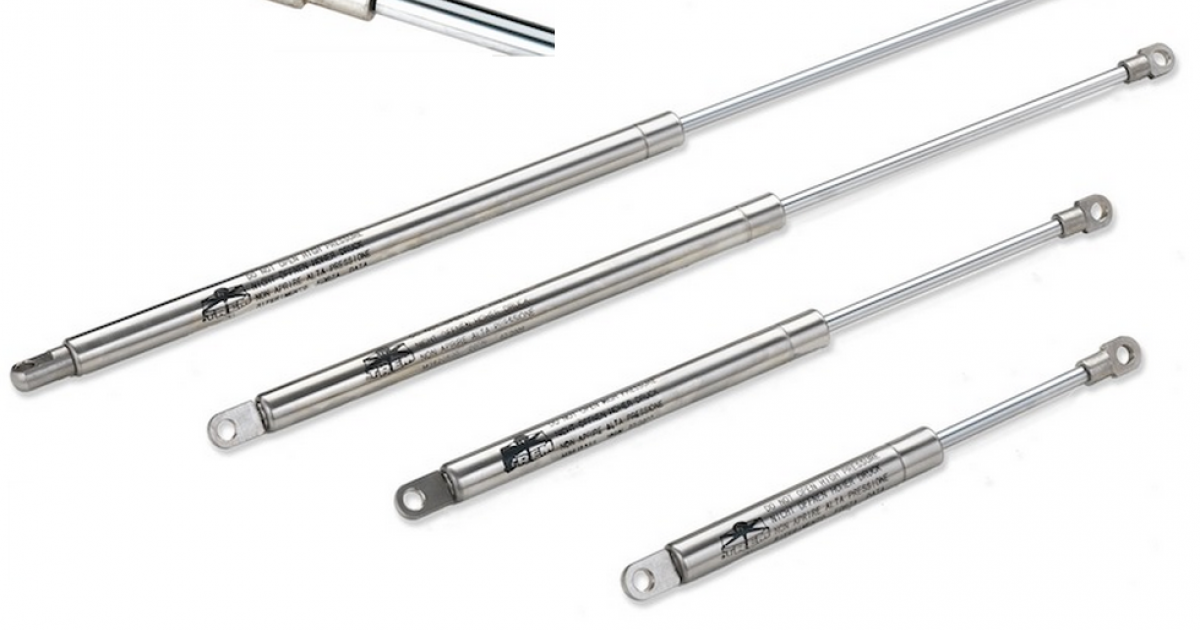 Molle a Gas Telescopiche in Acciaio Inox AISI 316 Attacchi a Occhio ...