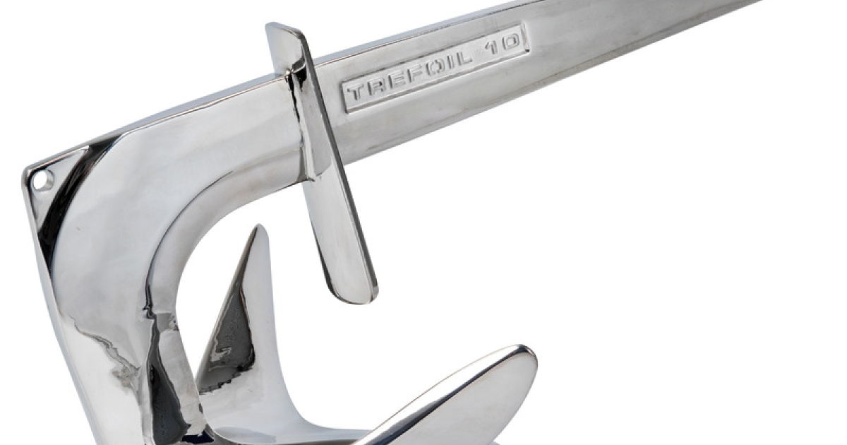 Ancora Trefoil in Acciaio Inox con Piastra 10 Kg - Ancore in Acciaio ...