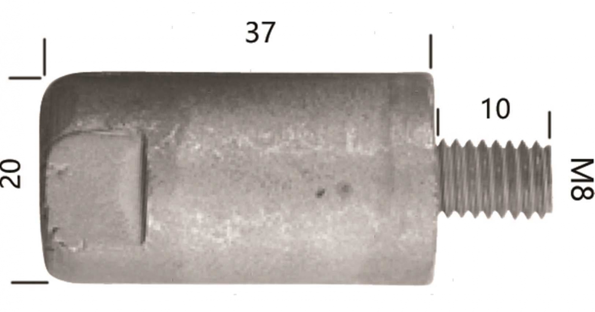 Anodo barrotto yanmar 6cx-ete zn - Anodi e Zinchi Nautici per ...