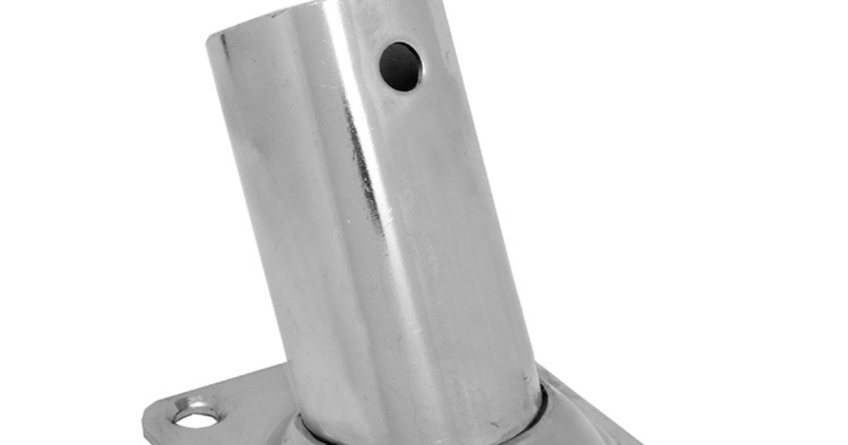 Base inox rett. 60° Ø mm.22 - Basi Supporti Tubi Pulpiti - MTO Nautica Store