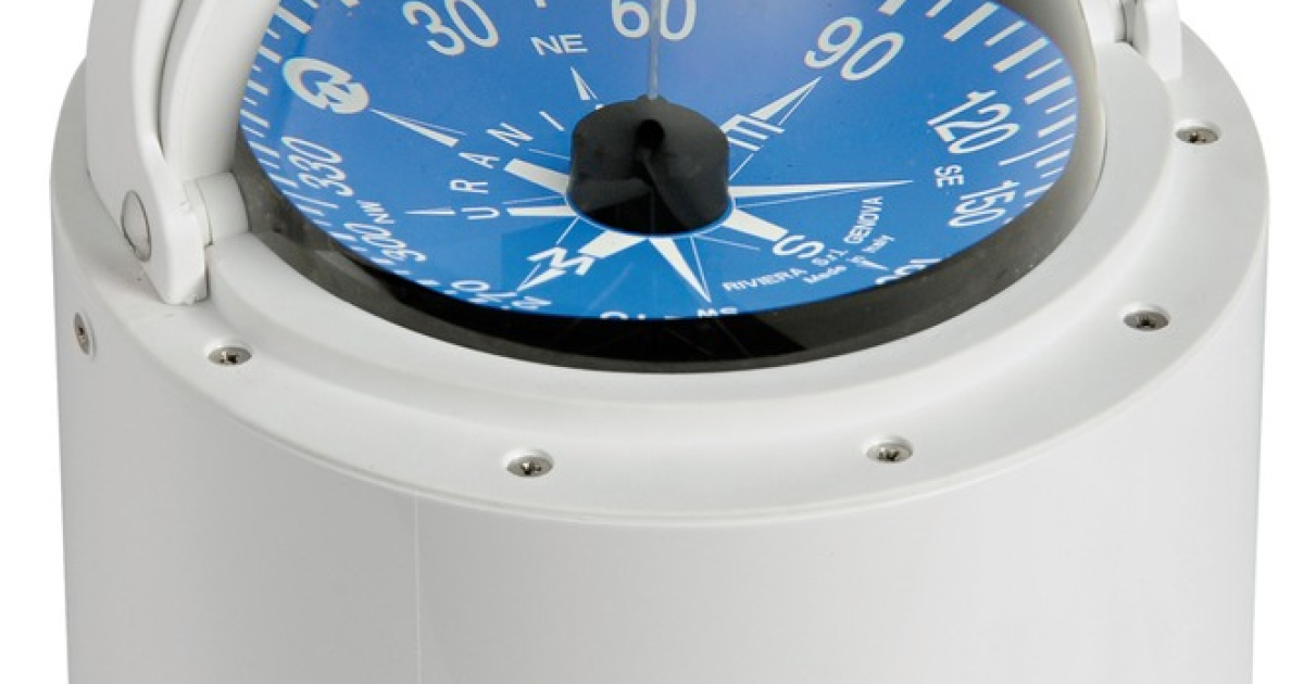 Bussola Riviera 4" bianca/blu - Bussole RIVIERA GENOVA - MTO Nautica Store