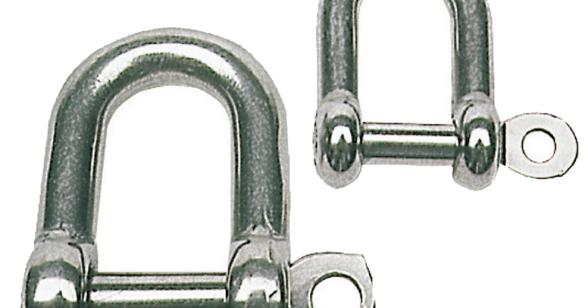 Grillo a D in Acciaio Inox 6 mm - Grilli e Moschettoni - MTO Nautica Store