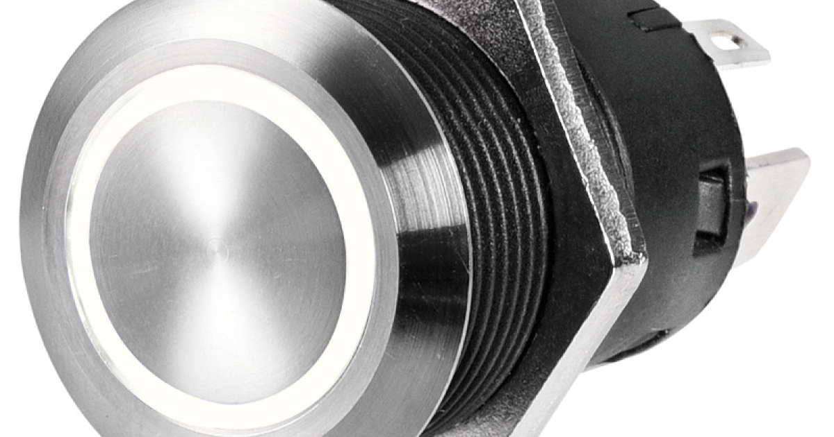 Interruttore FLAT inox (ON)-OFF 24 V rosso - Interruttori e Prese - MTO ...