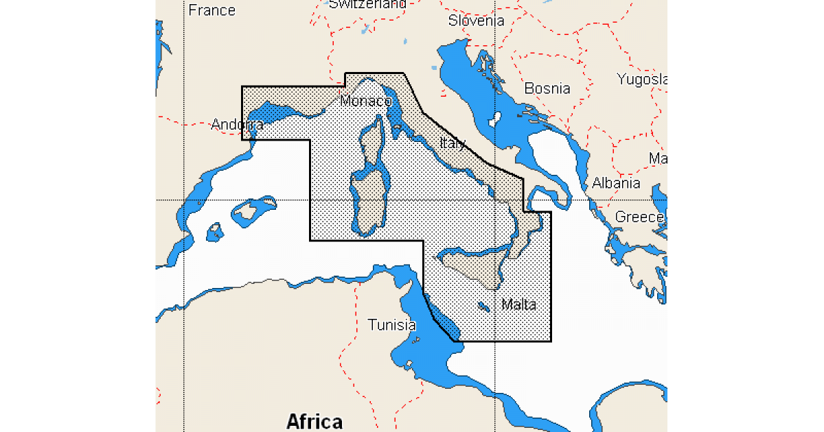 Mar tirreno - mediterraneo centrale - Cartografia Elettronica GPS - MTO ...