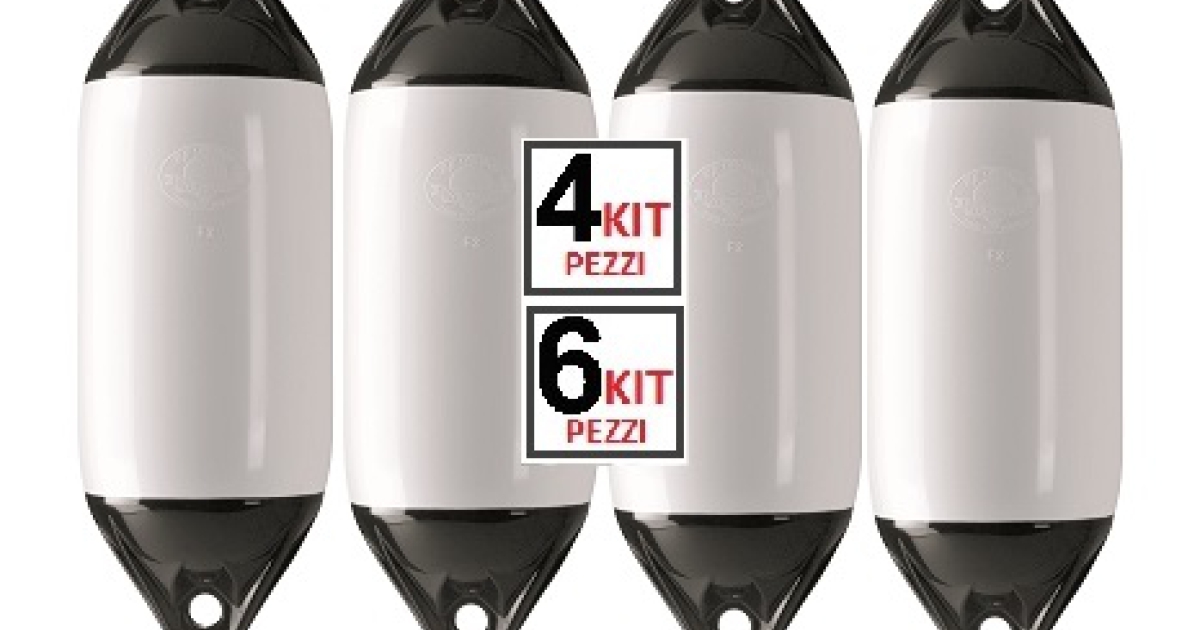 Parabordi Polyform F2 Kit 4/6 pezzi Bianco Testa Nera - Parabordi ...