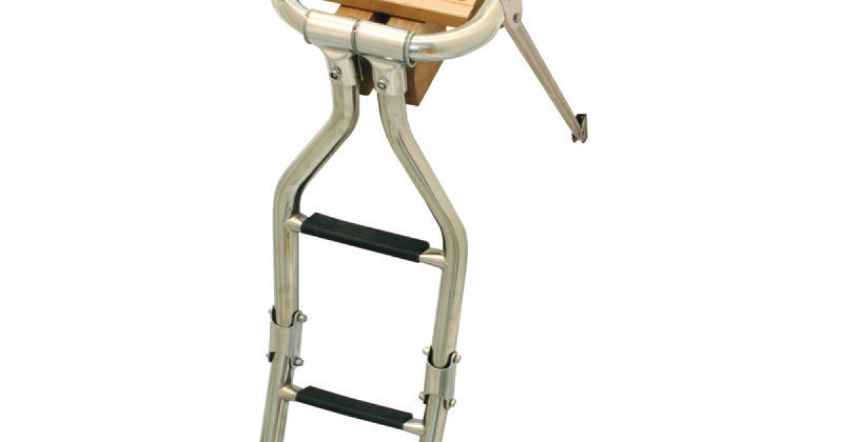 Plancetta poppa Inox316 con scaletta 210x390mm - Scalette di Poppa e ...