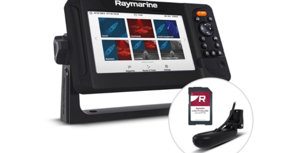 RAYMARINE Element 7 HV + Trasduttore HV-100+ + Cartografia LH ...