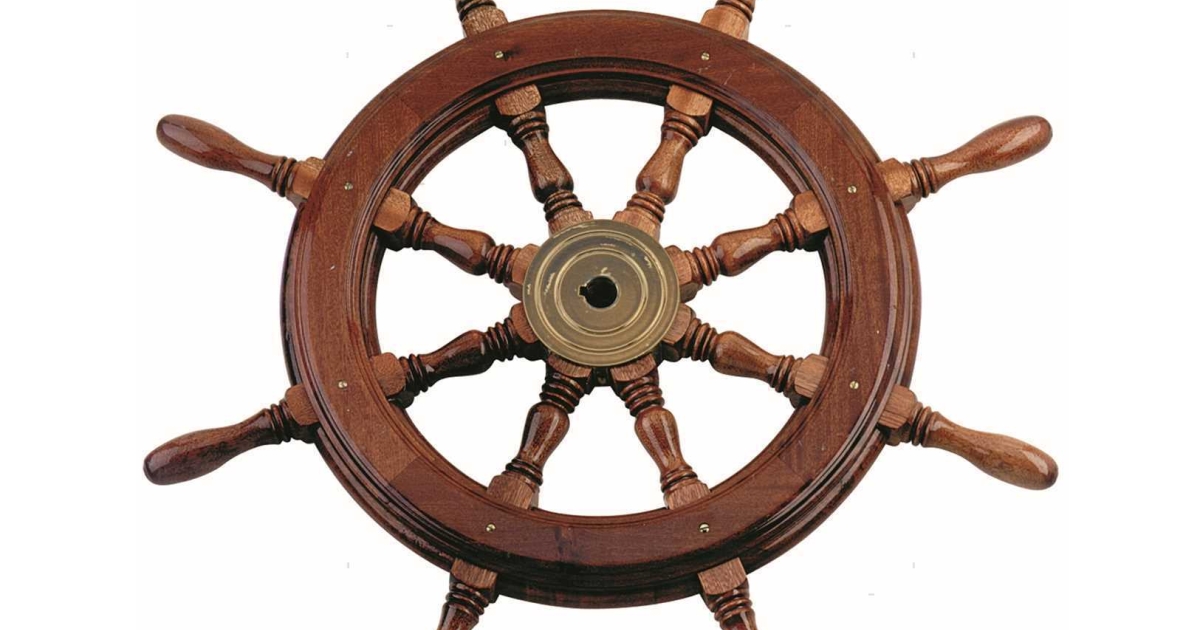 Ruota timone cm 370mm mogano - Ruote Timoni e Volanti - MTO Nautica Store