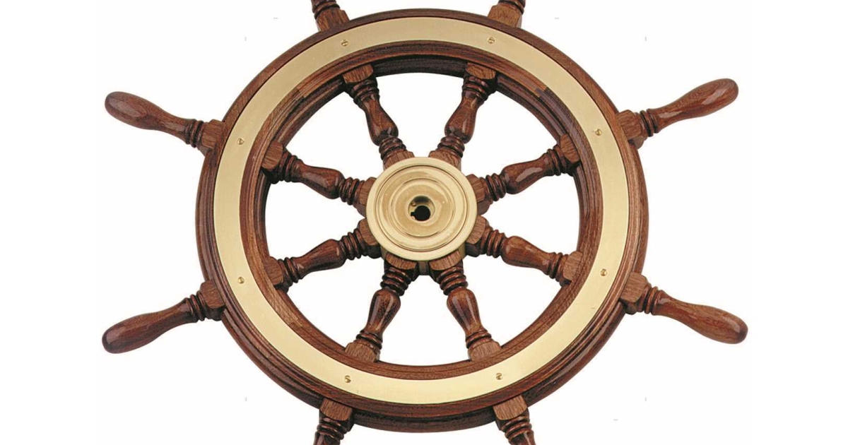 Ruota timone co 700mm mogano - Ruote Timoni e Volanti - MTO Nautica Store